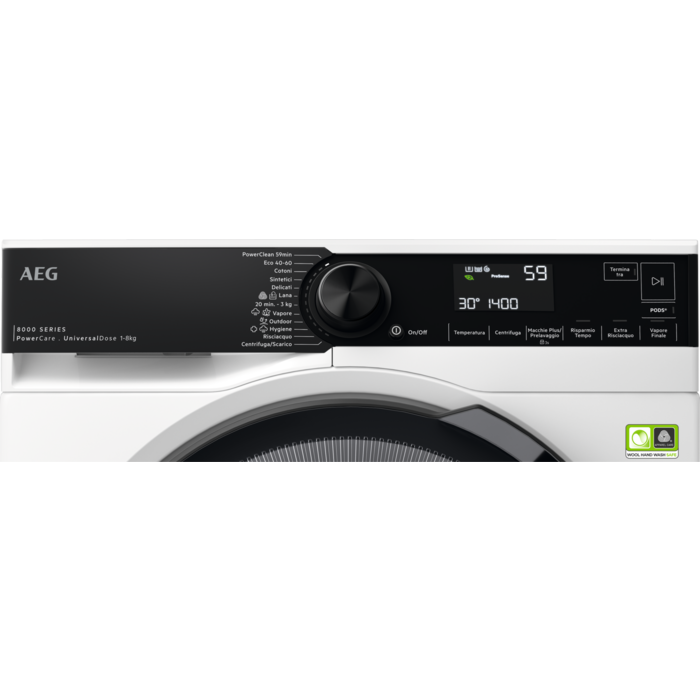 Lavatrice Aeg LR8H84UGB 8KG 1400G Classe A-20% INV VAP UNIVERSALDOS ...