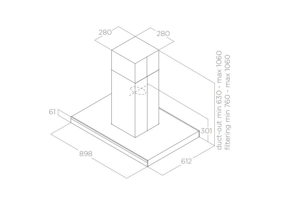 Cappa a Isola Elica PRF0182415 ADÉLE IS BL MAT/A/90 X 60 | Prezzo Digitale
