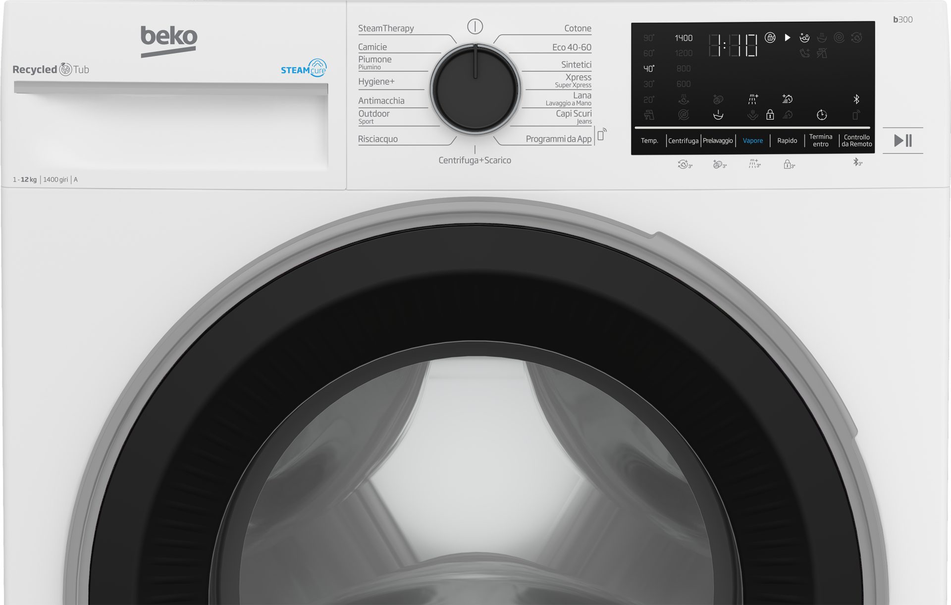 BEKO BWT3124S LAVATRICE CF 12KG 1400G A INV VAP DISP BEYOND | Prezzo Digitale