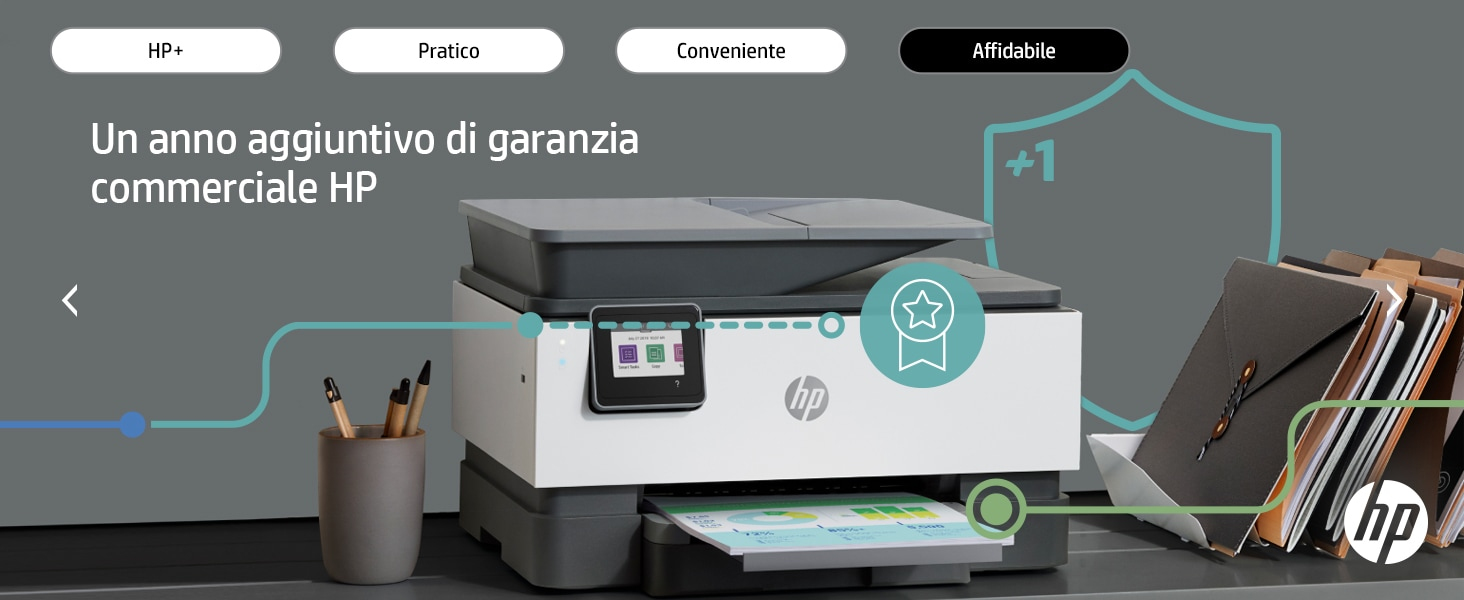 HP OfficeJet Pro 9012e, Stampante Multifunzione, 6 Mesi di Inchiostro ...