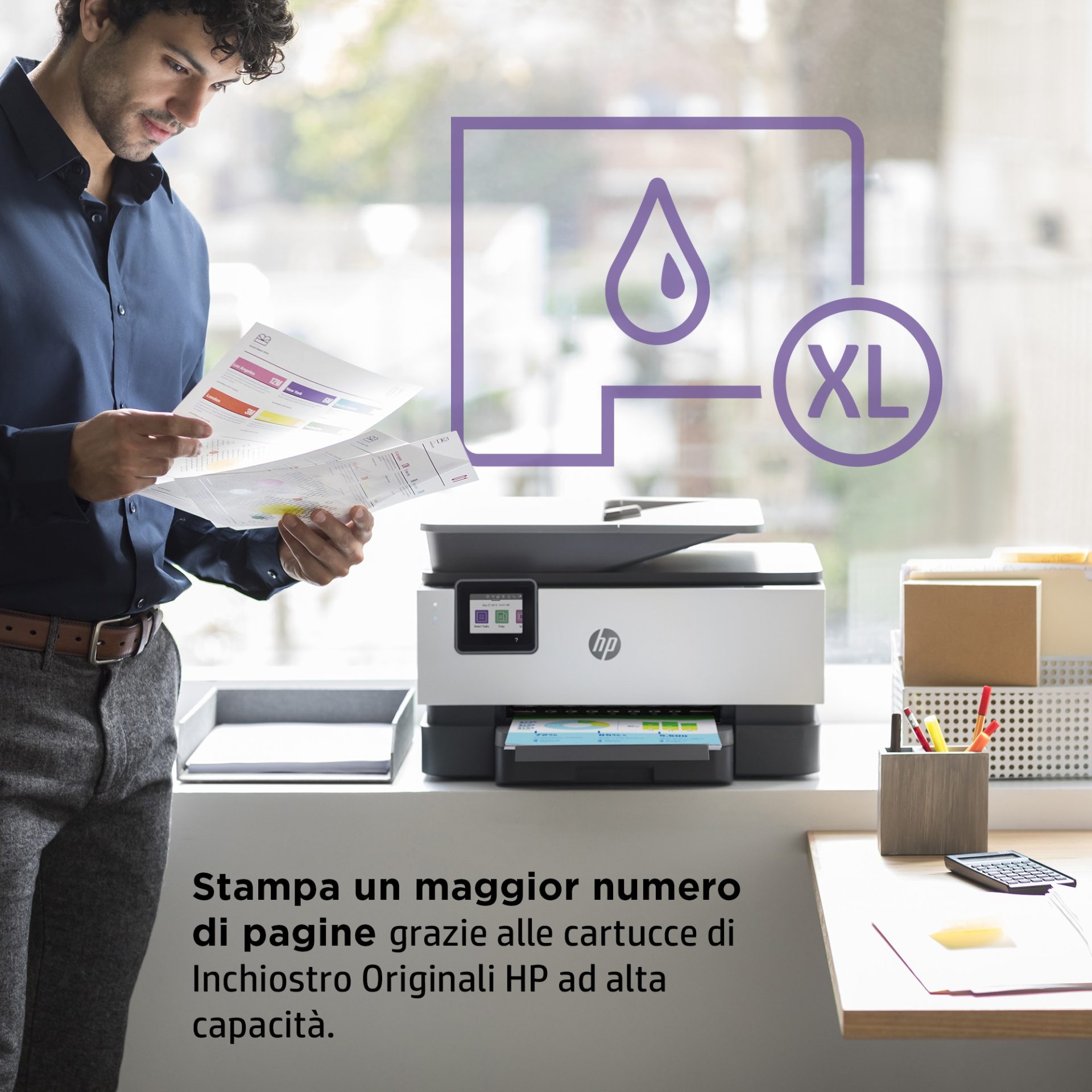 HP OfficeJet Pro 9012e, Stampante Multifunzione, 6 Mesi di Inchiostro ...